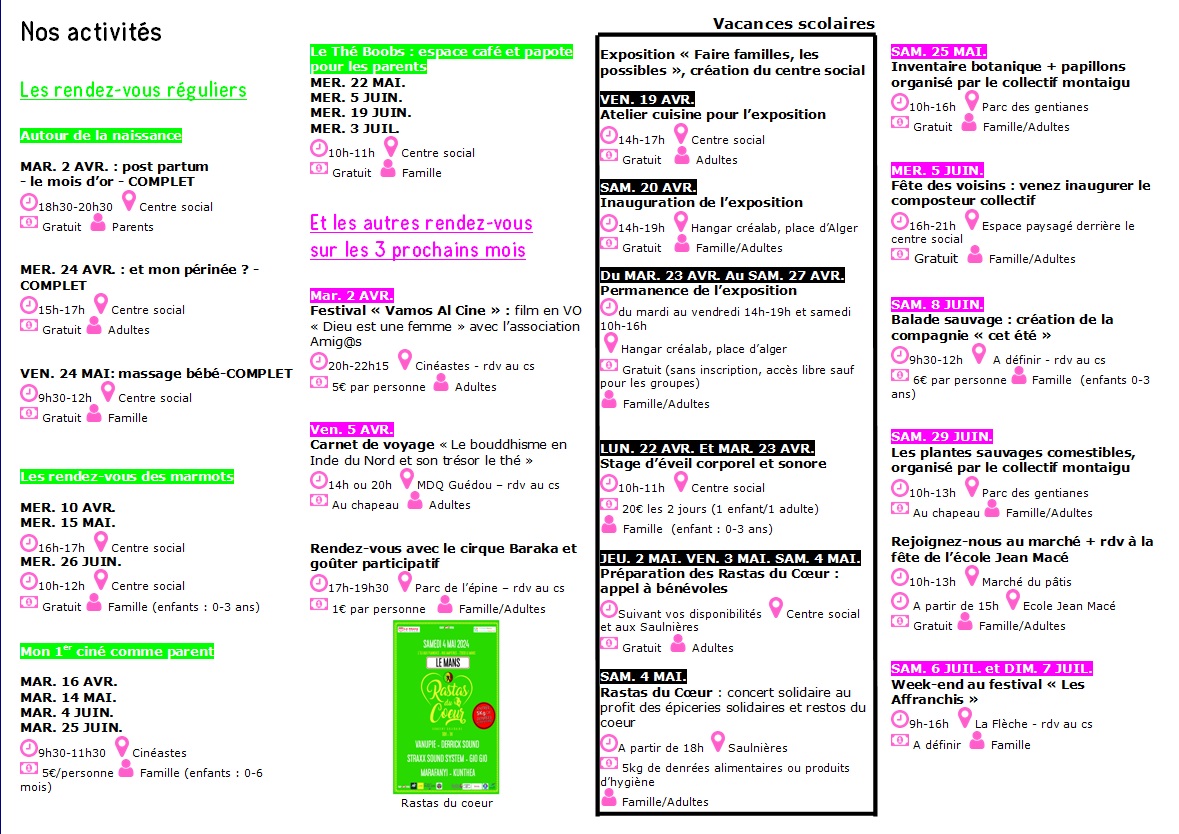 Union Mancelle des Centres Sociaux | Accueil